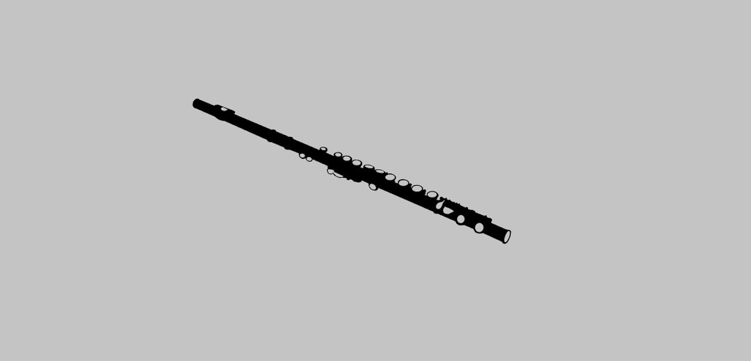 Flute Silhouette Vinyl Decal One Color ANY COLOR! Window Sticker - Etsy