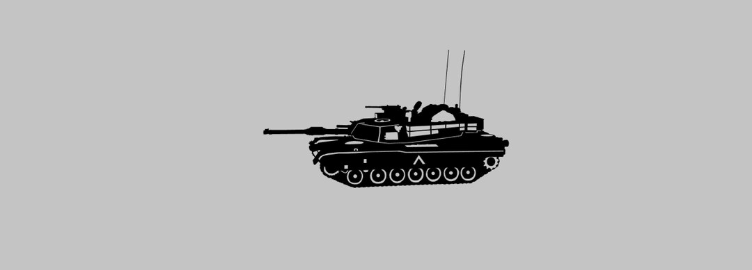 M1A1 Abrams Silhouette Vinyl Decal One Color ANY COLOR! Window Sticker ...