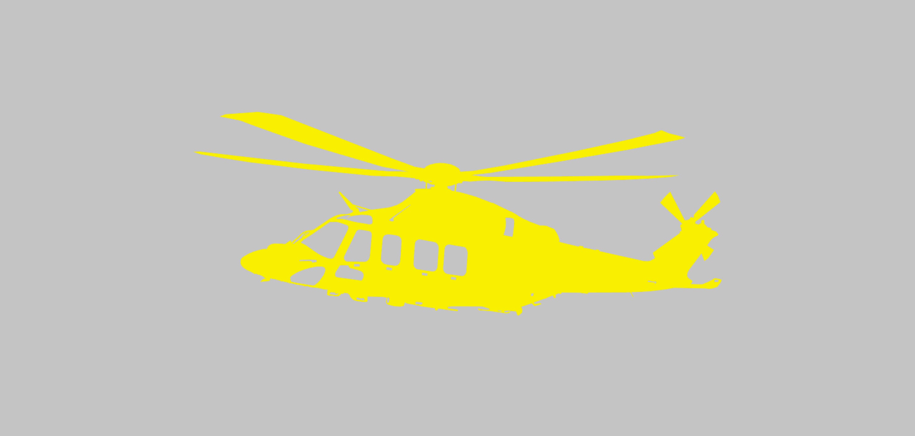 AW139 Helicopter Silhouette Vinyl Decal One Color ANY COLOR | Etsy ...