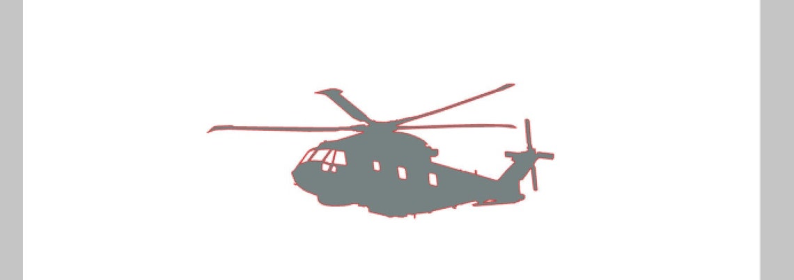 AgustaWestland AW-101 Merlin Helicopter Silhouette Vinyle | Etsy