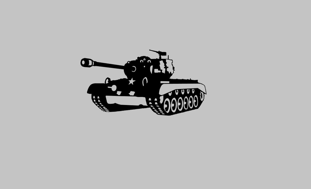 M26 Pershing Silhouette Vinyl Decal One Color ANY COLOR! Window Sticker ...