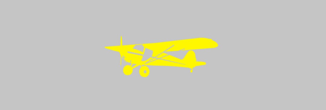 Taylorcraft B Airplane Silhouette Vinyl Decal One Color ANY COLOR ...