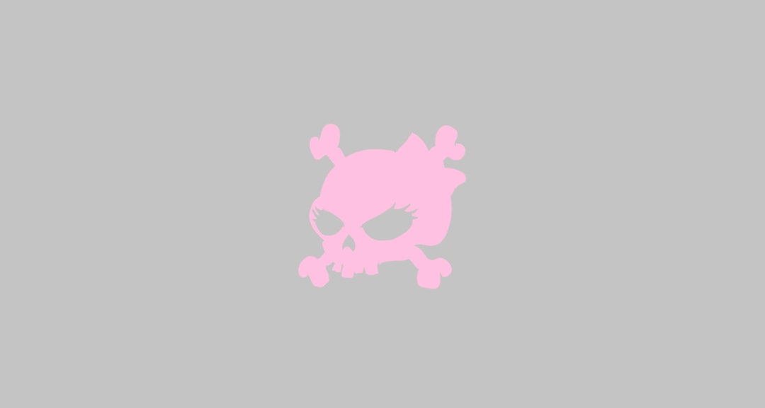 Chick Skull 2 Vinyl Decal One Color ANY COLOR! Window Sticker - Etsy