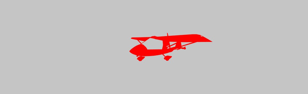 C2 Ultralight Airplane Silhouette Vinyl Decal One Color ANY COLOR ...