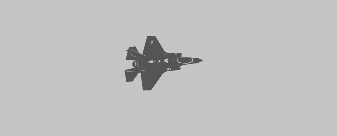 F-35 Lightning II Silhouette Vinyl Decal One Color ANY COLOR! Window ...
