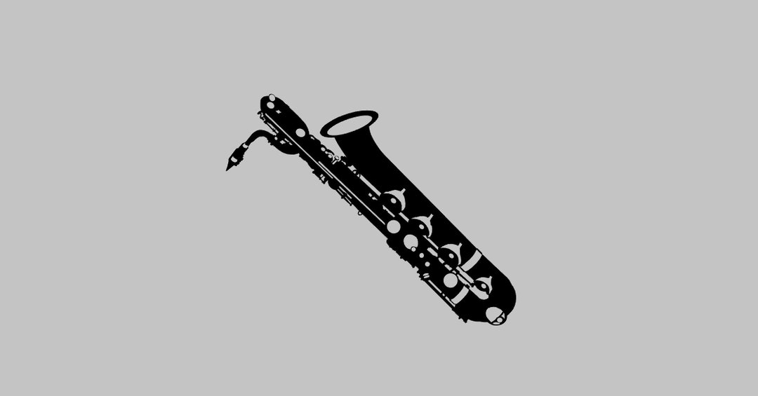 Bari Sax Silhouette Vinyl Decal One Color ANY COLOR! Window Sticker - Etsy