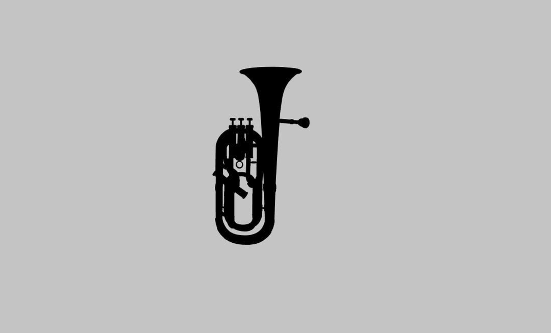 Baritone Horn Silhouette Vinyl Decal One Color ANY COLOR! Window ...
