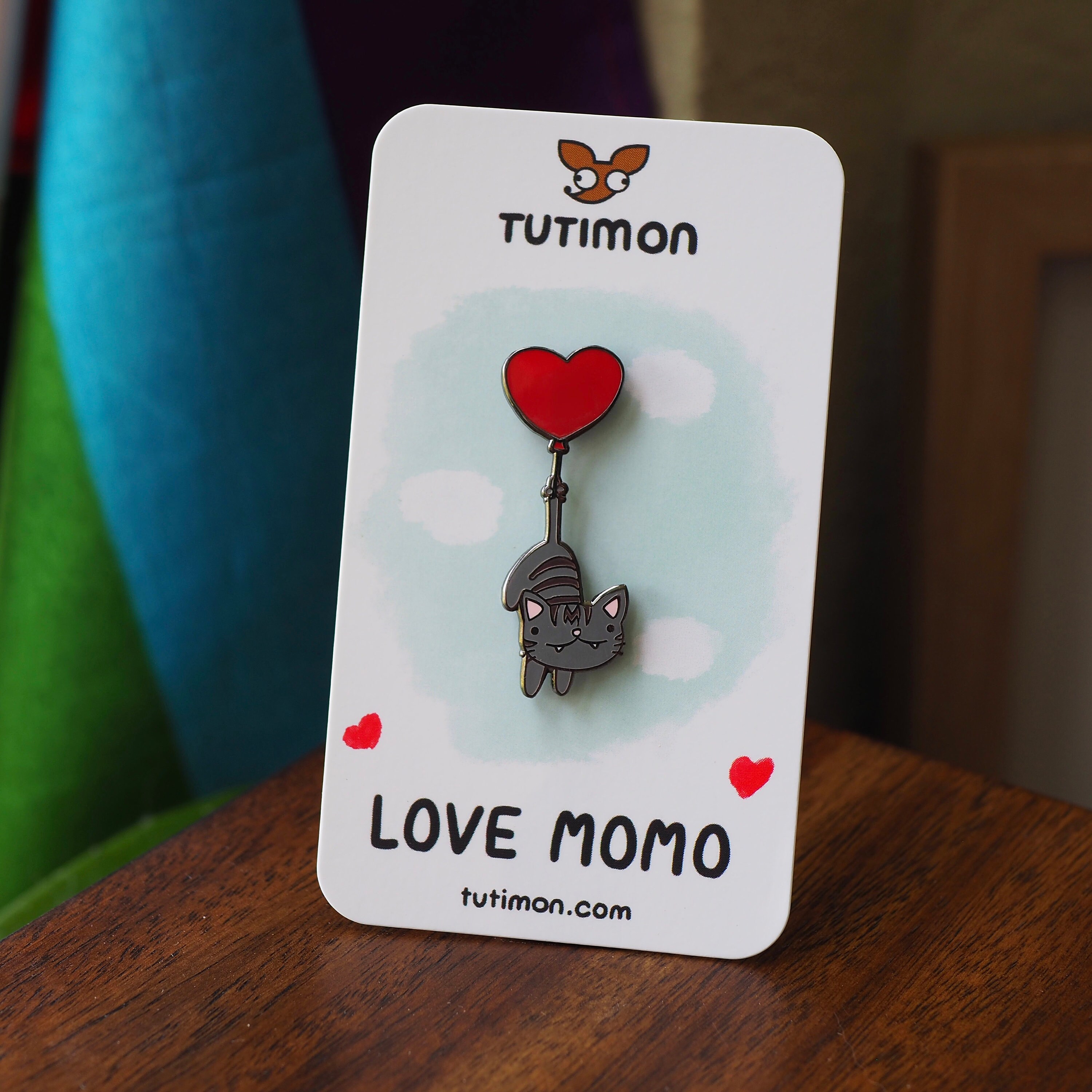Love Momo: an Enamel Cat Pin From Tutimon | Etsy