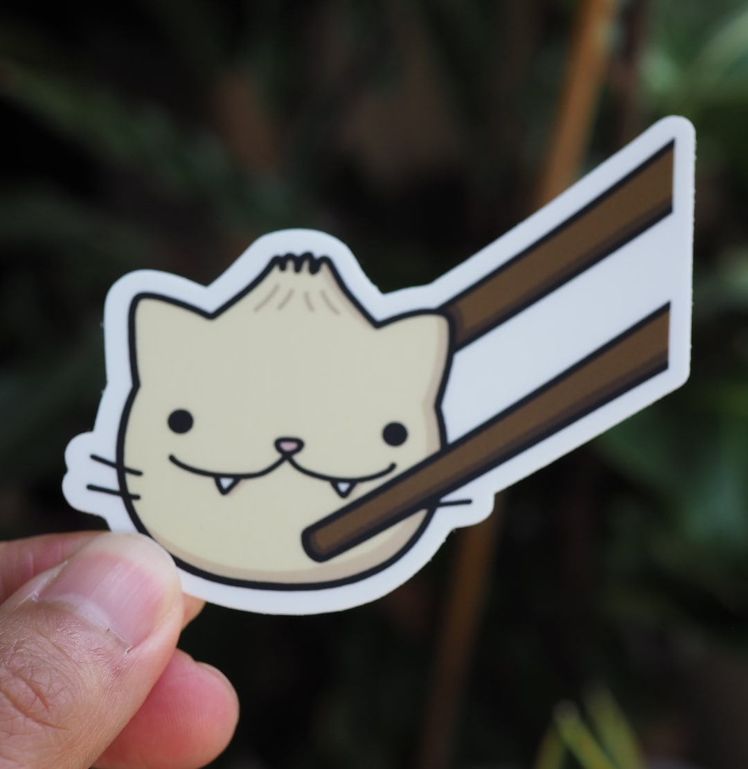 Dumpling Momo 2: A Vinyl Cat Sticker From Tutimon - Etsy