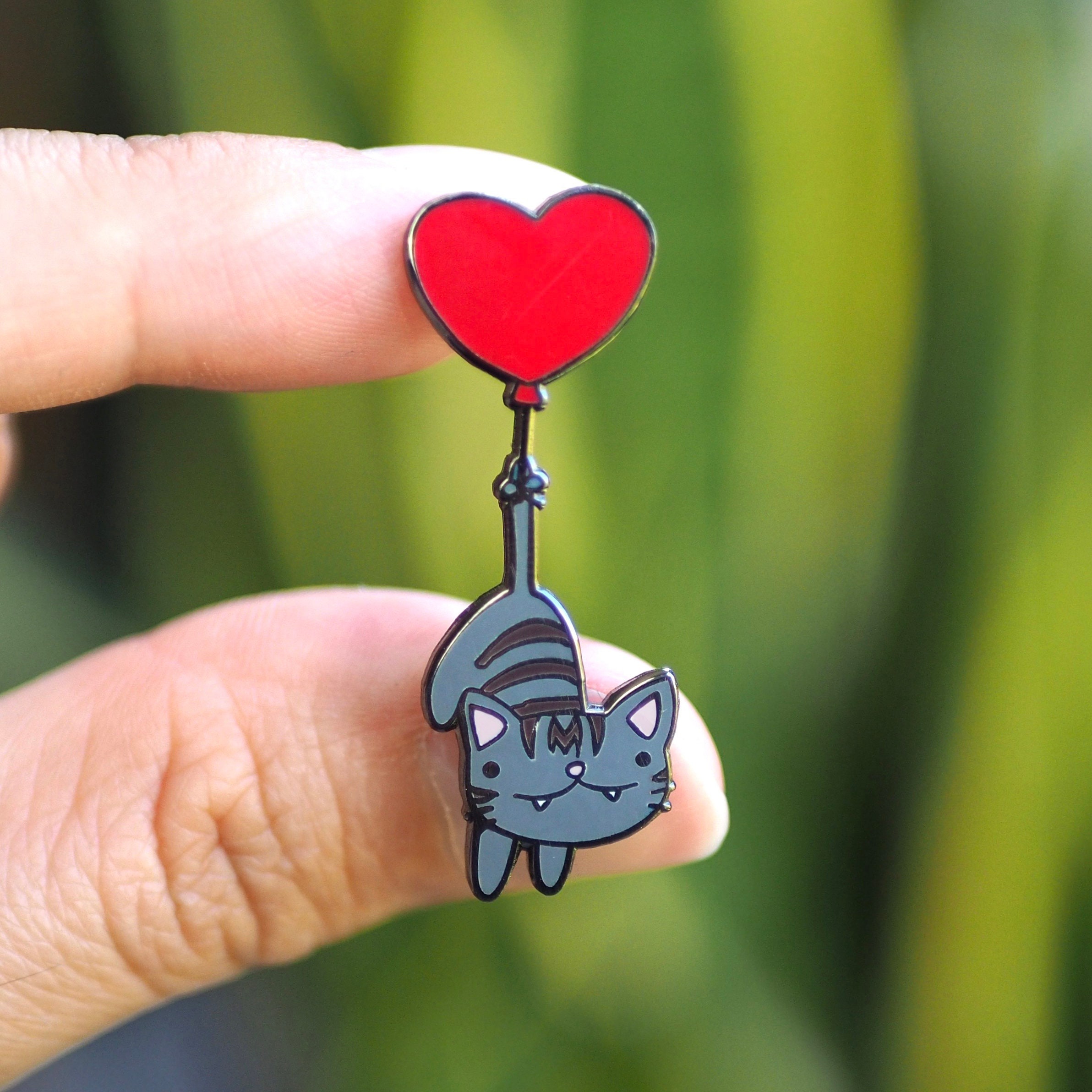 Love Momo: an Enamel Cat Pin From Tutimon | Etsy