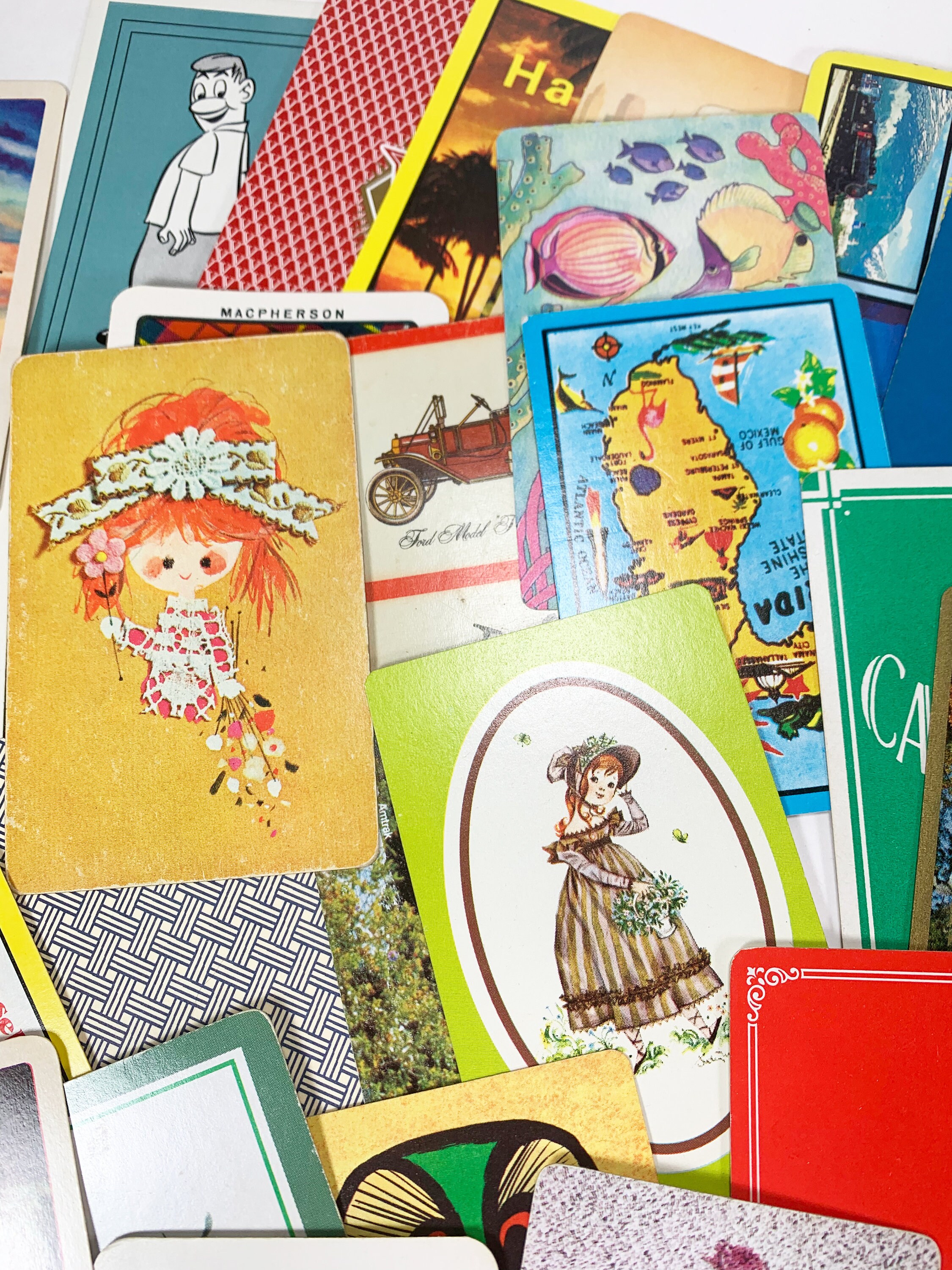 50 Swap Cards Vintage Playing Cards Junk Journal Scrapbooking Paper ...
