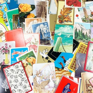 50 Swap Cards Vintage Playing Cards Junk Journal Scrapbooking Paper ...