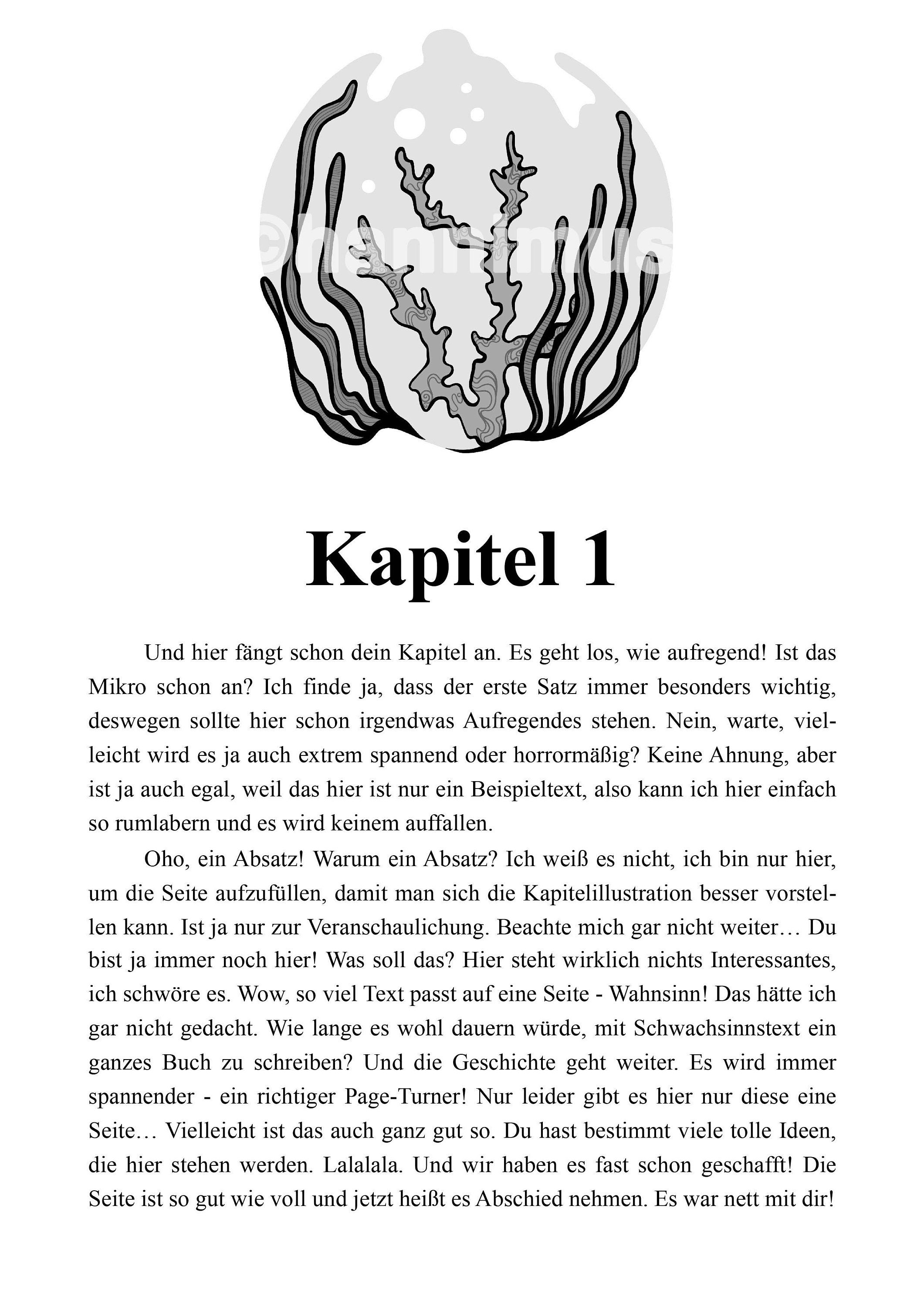 Premade Book Illustration, Chapter Header, Drawing, Design - Etsy