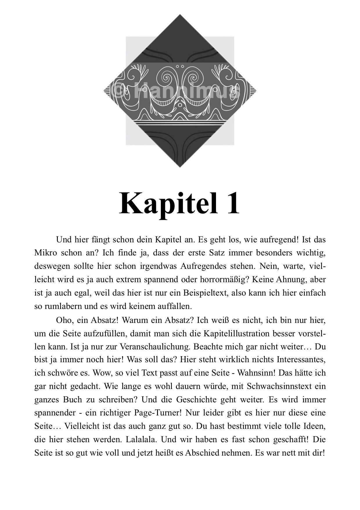 Premade Book Illustration, Chapter Header, Drawing, Design - Etsy