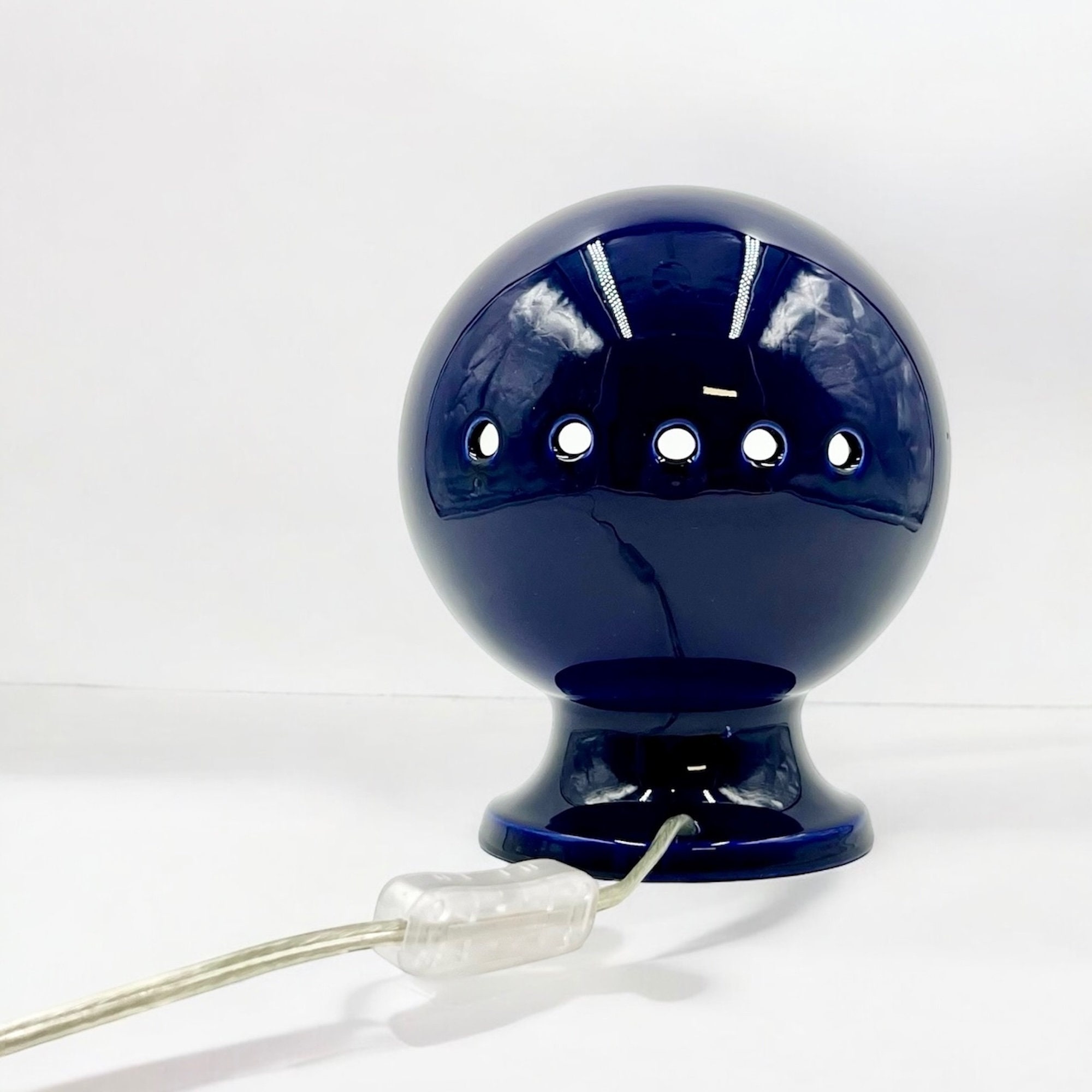 Space Age Lamp by Enzo Bioli 'il Picchio' in Blue Ceramic Rare Iconic ...