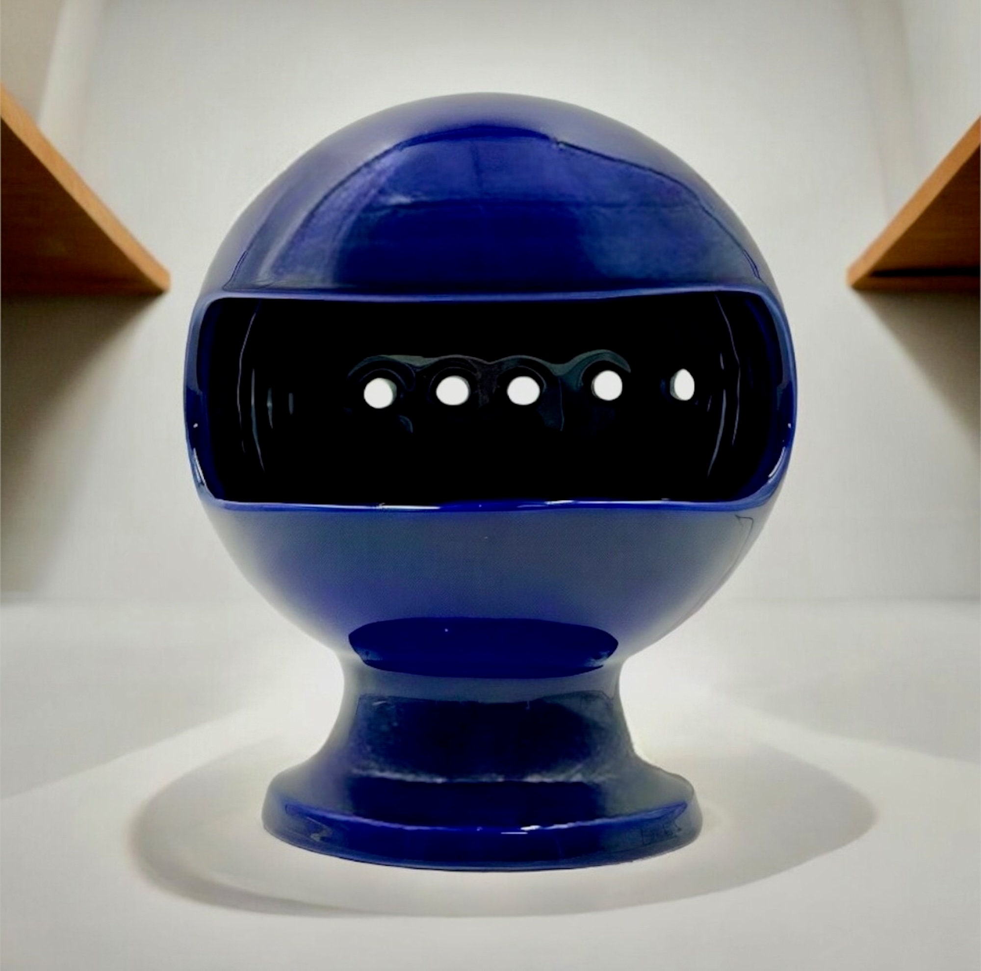Space Age Lamp by Enzo Bioli 'il Picchio' in Blue Ceramic Rare Iconic ...