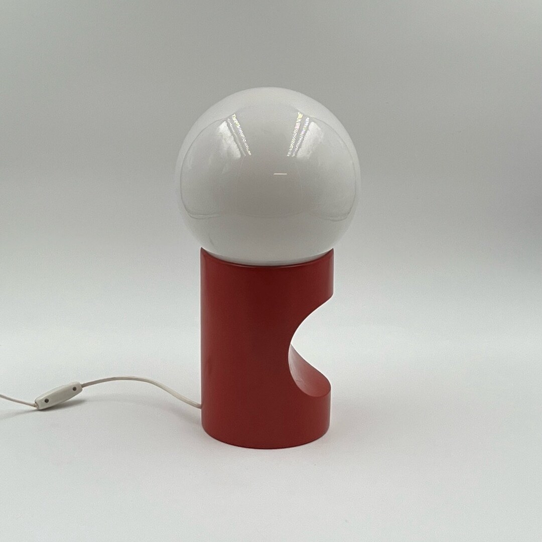 Vintage Sixties Design Lamp Mid Century Lacquered Wood Red - Etsy