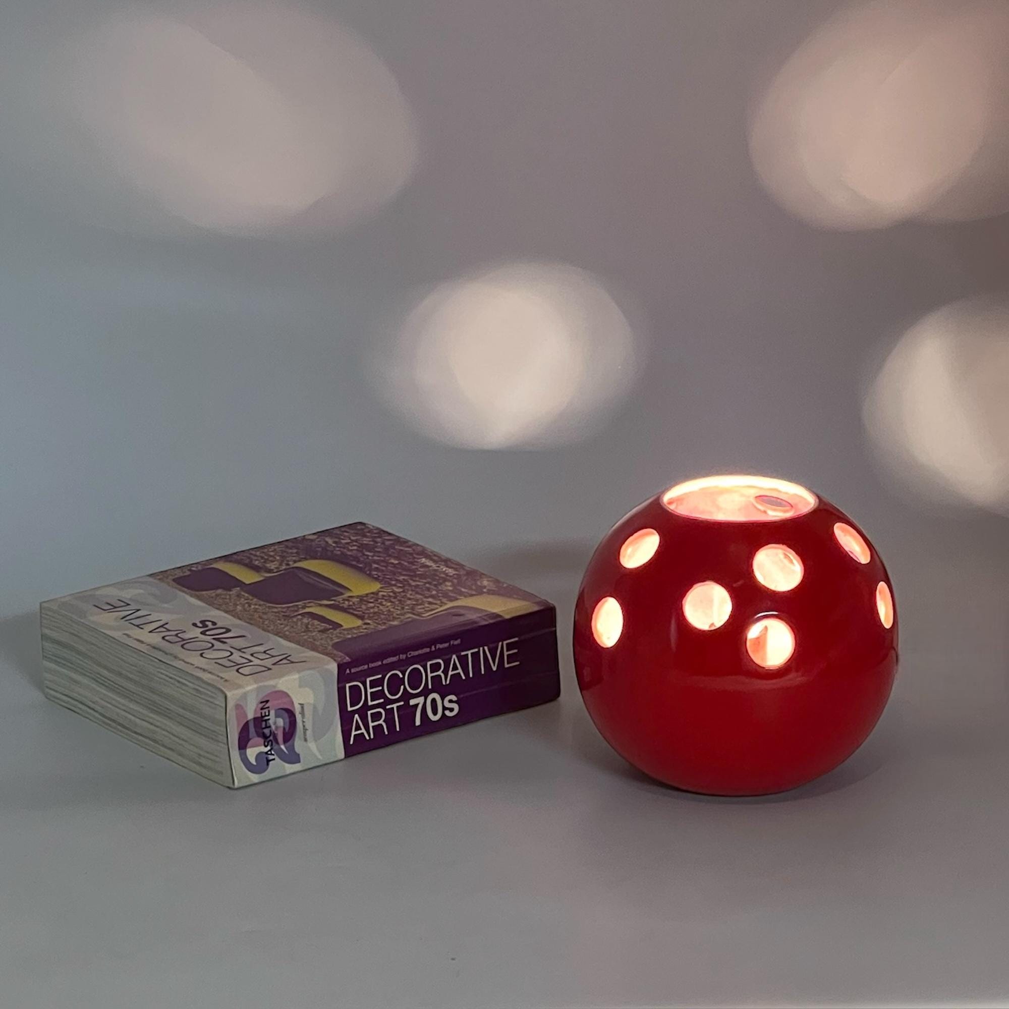 70s Red Ceramic Lamp - Tarcisio Tosin Style - Italian Vintage Design - Etsy