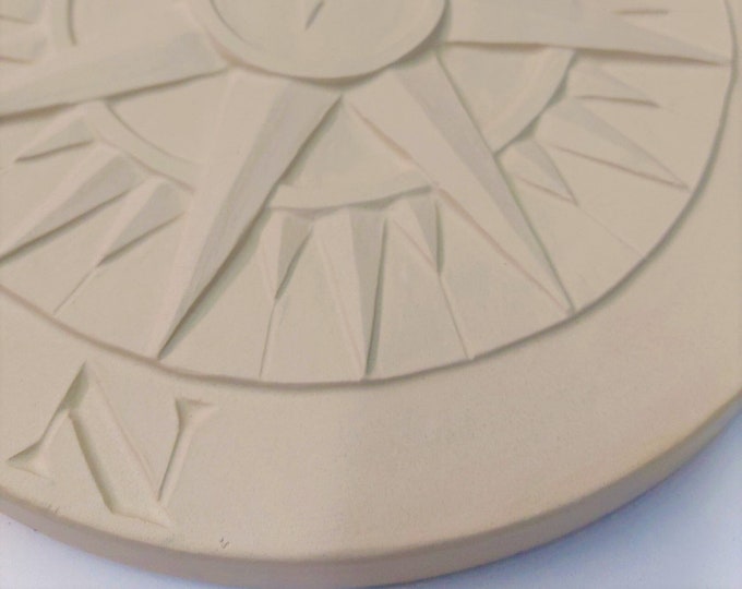 Compass Statue, Garden Decor, Concrete Garden Plaque, Cement Compass ...