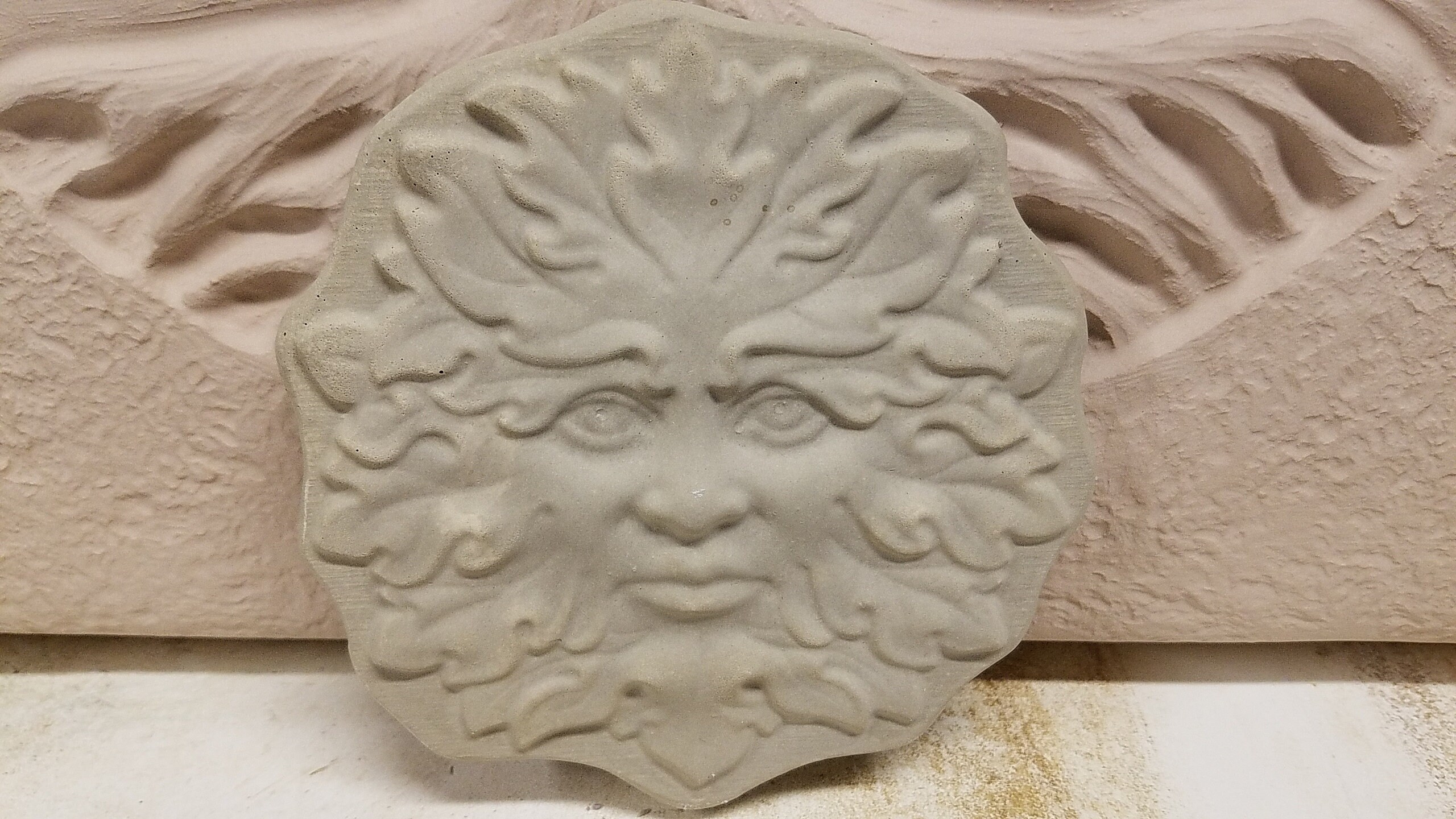 Small Green Man Concrete Leaf Man Garden Art - Etsy
