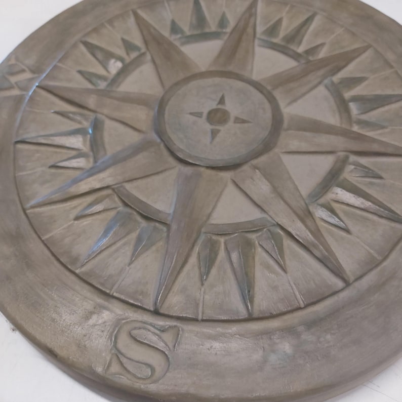 LIMITED EDITION Compass Rose/star Steppingstone Garden Art Landscaping ...