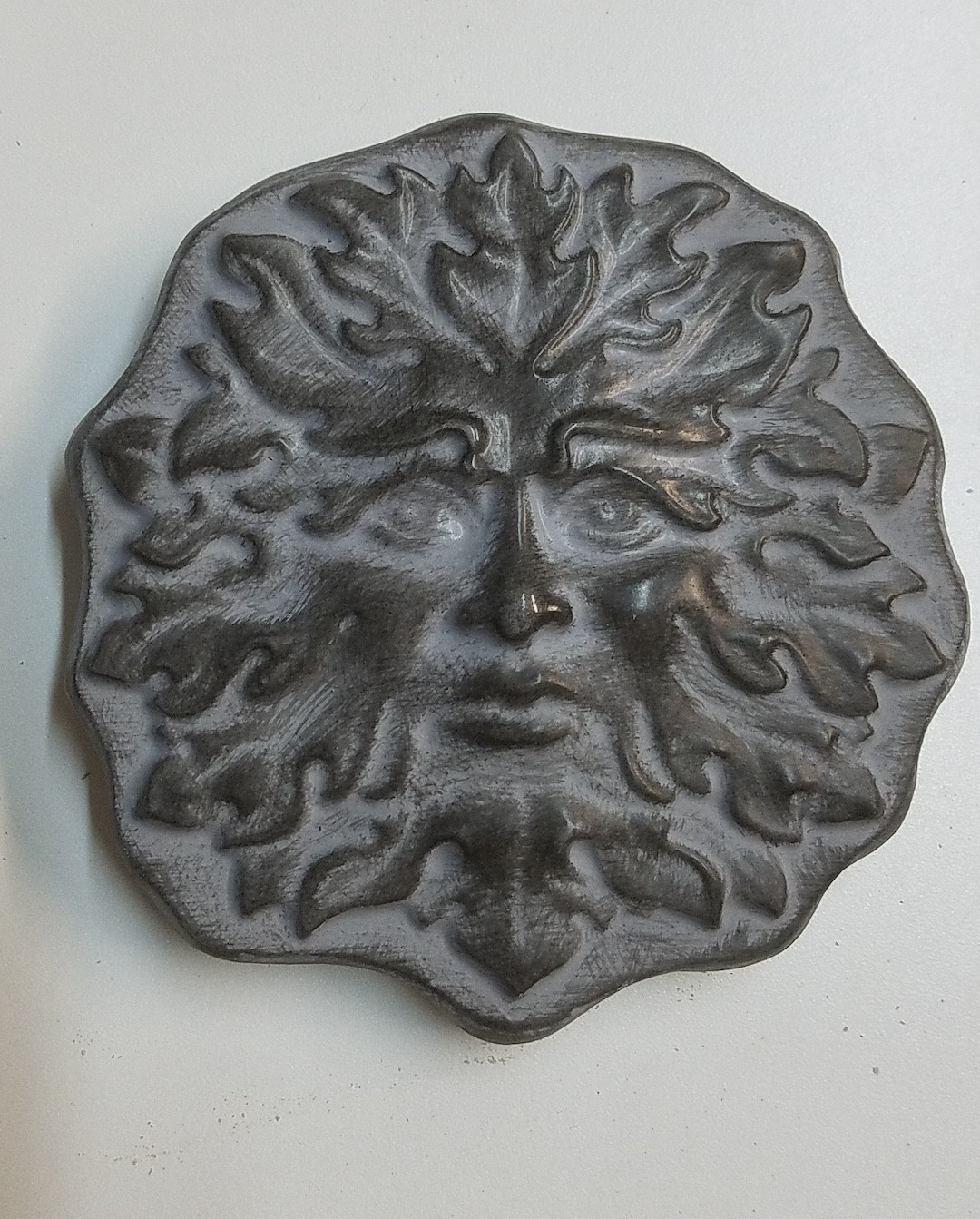 Small Green Man Concrete Leaf Man Garden Art - Etsy