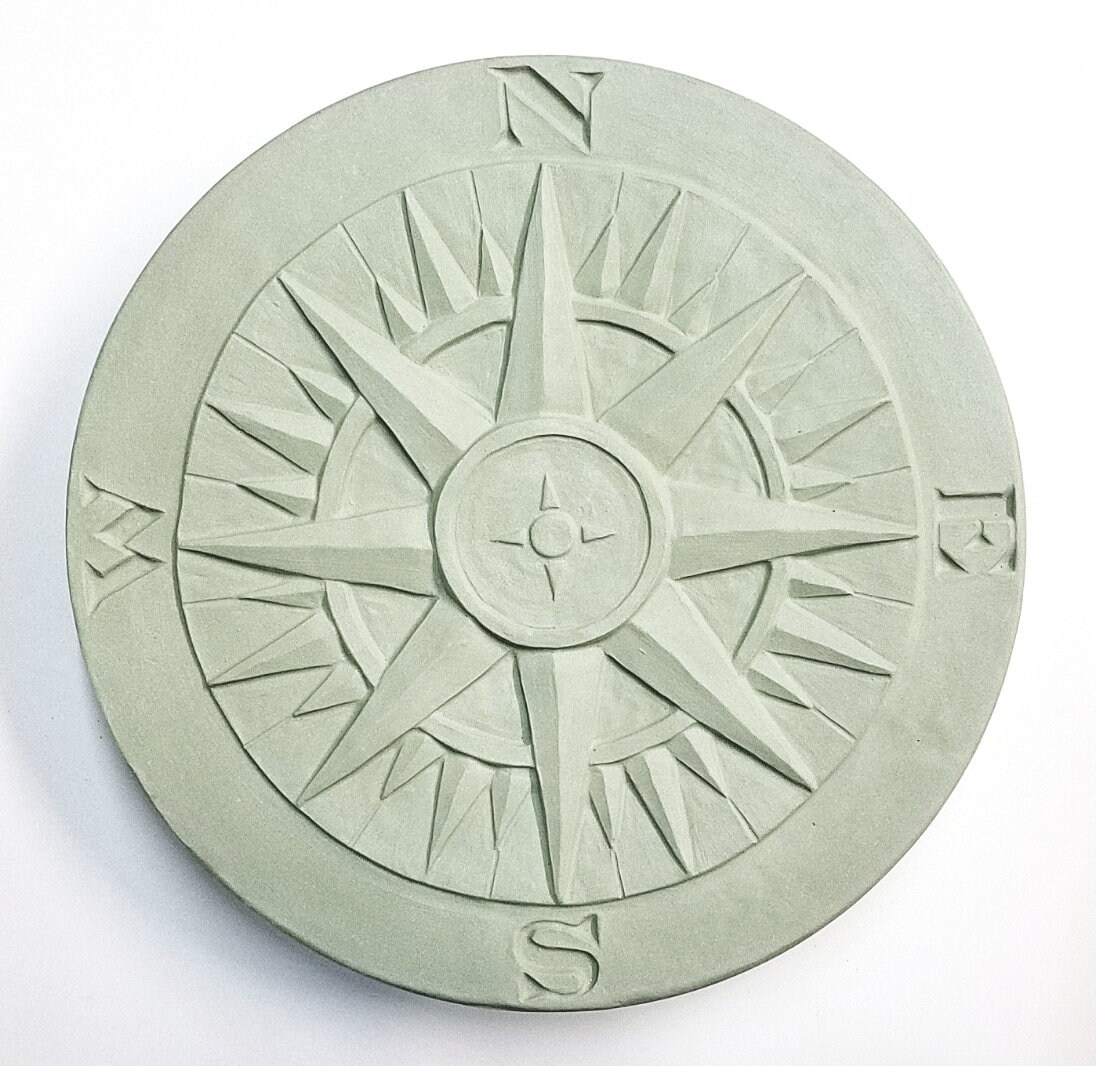 FULL THICKNESS Compass Steppingstone Garden Art Landscaping - Etsy