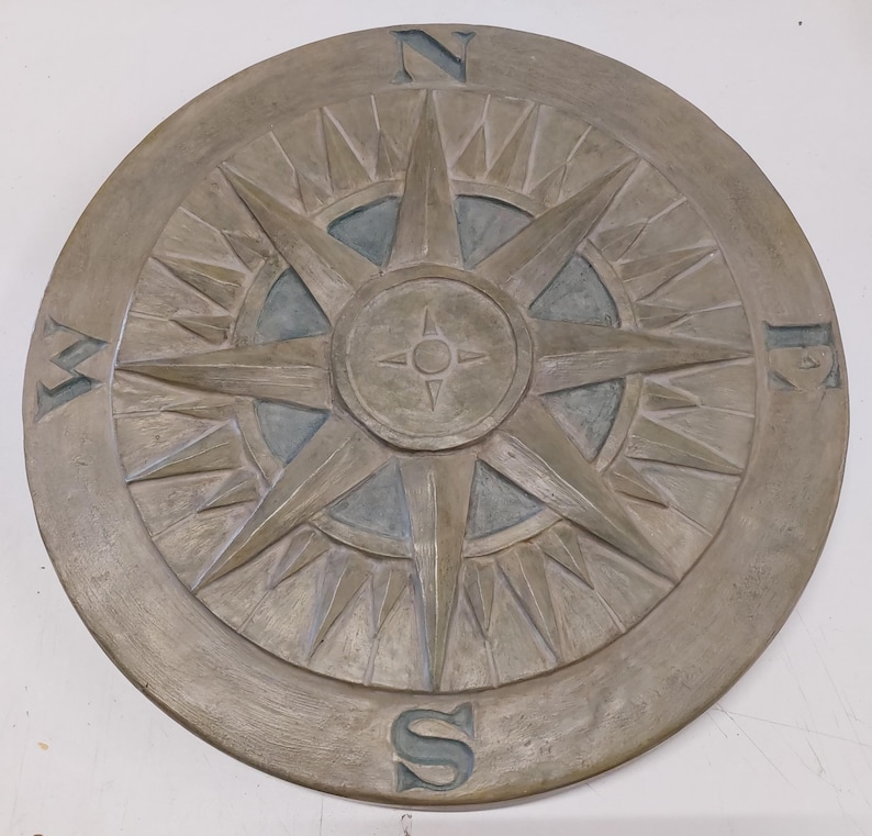 LIMITED EDITION Compass Rose/star Steppingstone Garden Art Landscaping ...