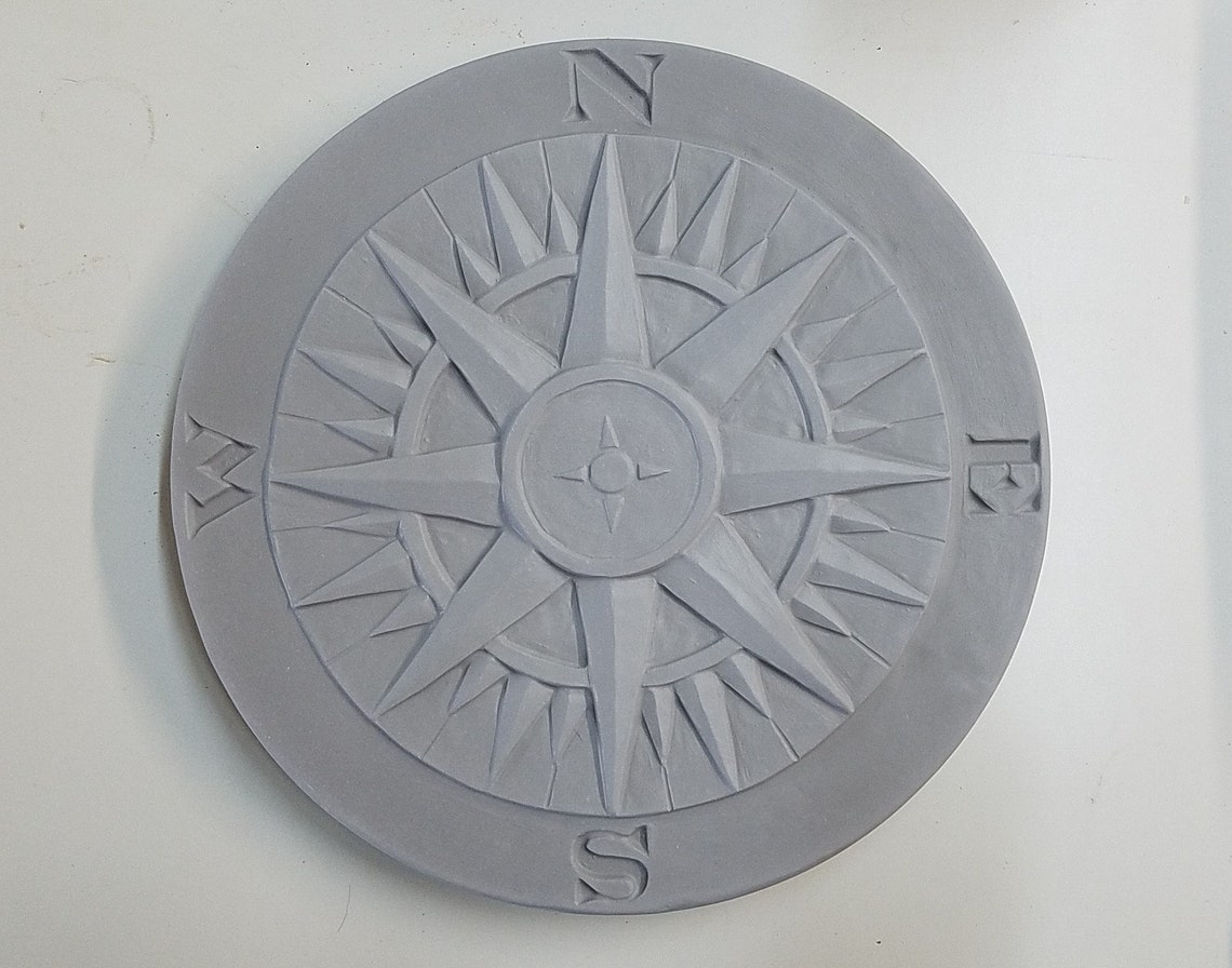 FULL THICKNESS Compass Steppingstone Garden Art Landscaping - Etsy