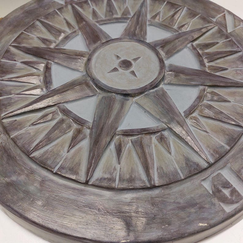 LIMITED EDITION Compass Rose/star Steppingstone Garden Art Landscaping ...