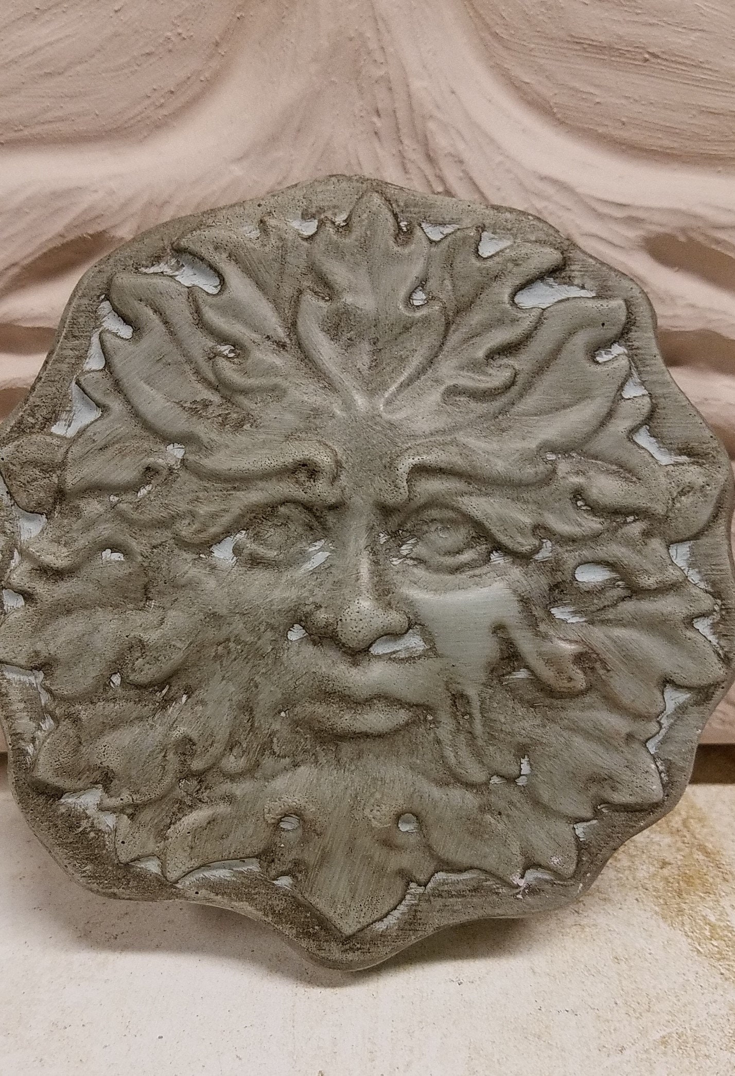 Small Green Man Concrete Leaf Man Garden Art - Etsy