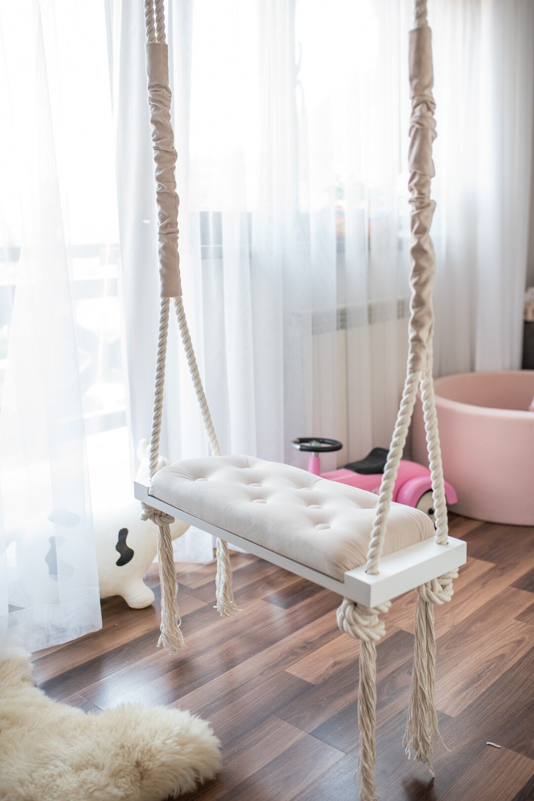 Swing MEDIUM Ohswing 60x25 Cream Glamour. for Children Kids, Swing, Fun ...