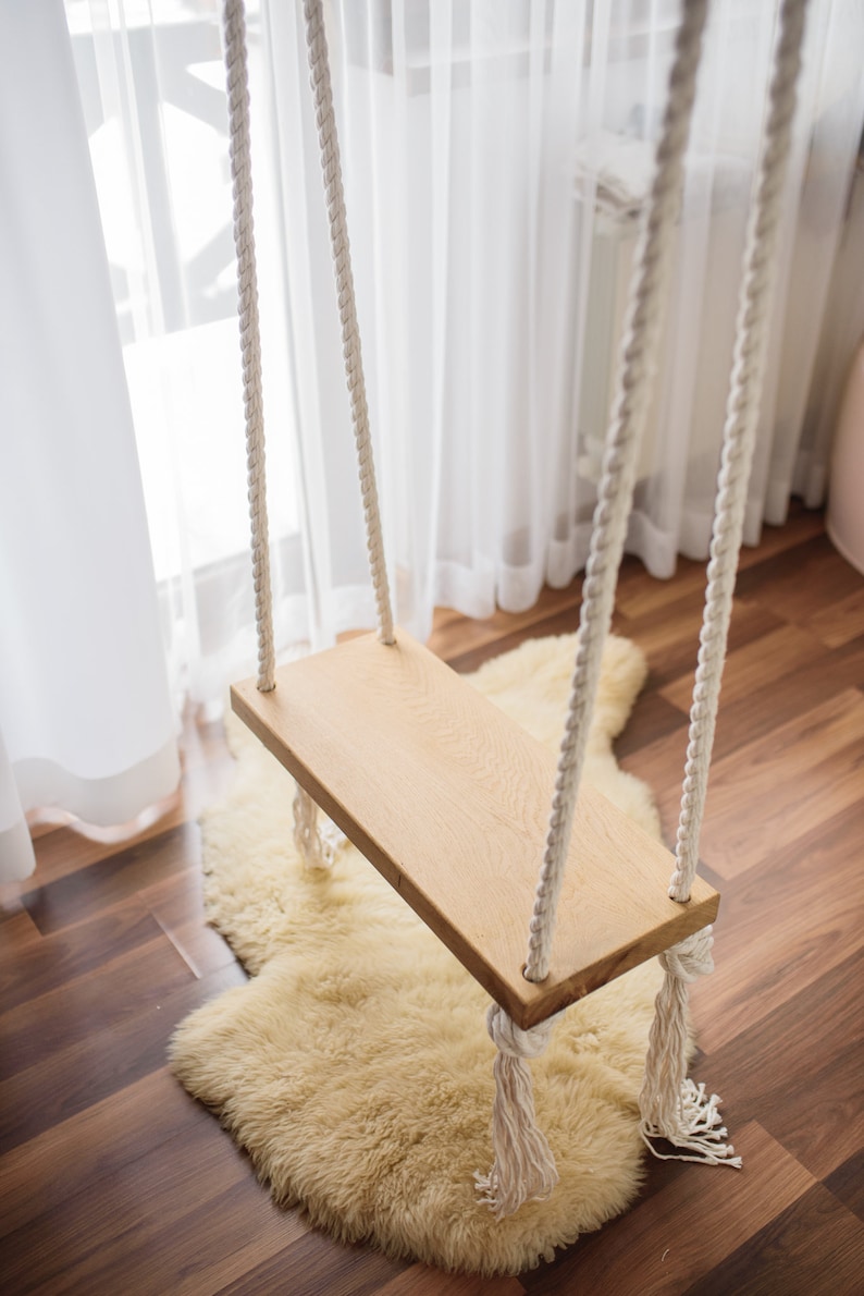 OAK Swing for Children and Adults BOHO STYLE 60 X 25 Cm. - Etsy