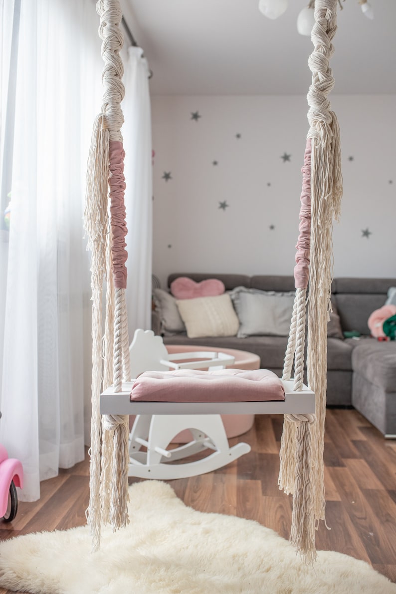 Stylish Swing SMALL 50 Cm on Ropes for Children. Boho Swing - Etsy