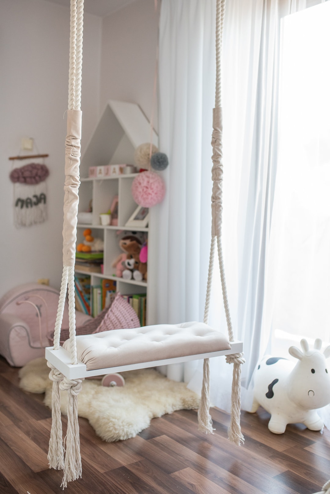 MEDIUM Swing Ohswing 60x25 - Cream Glamour. for Children! Kids, Swing ...