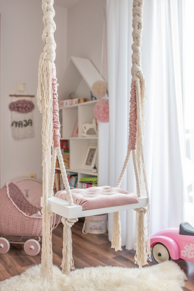 Stylish Swing SMALL 50 Cm on Ropes for Children. Boho Swing - Etsy