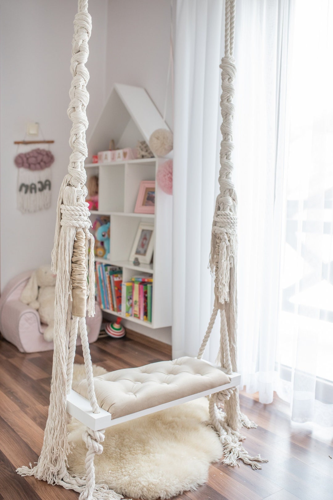 Swing LARGE Ohswing 70x25 - Beige Glamour. for Children! Swing for Kids ...