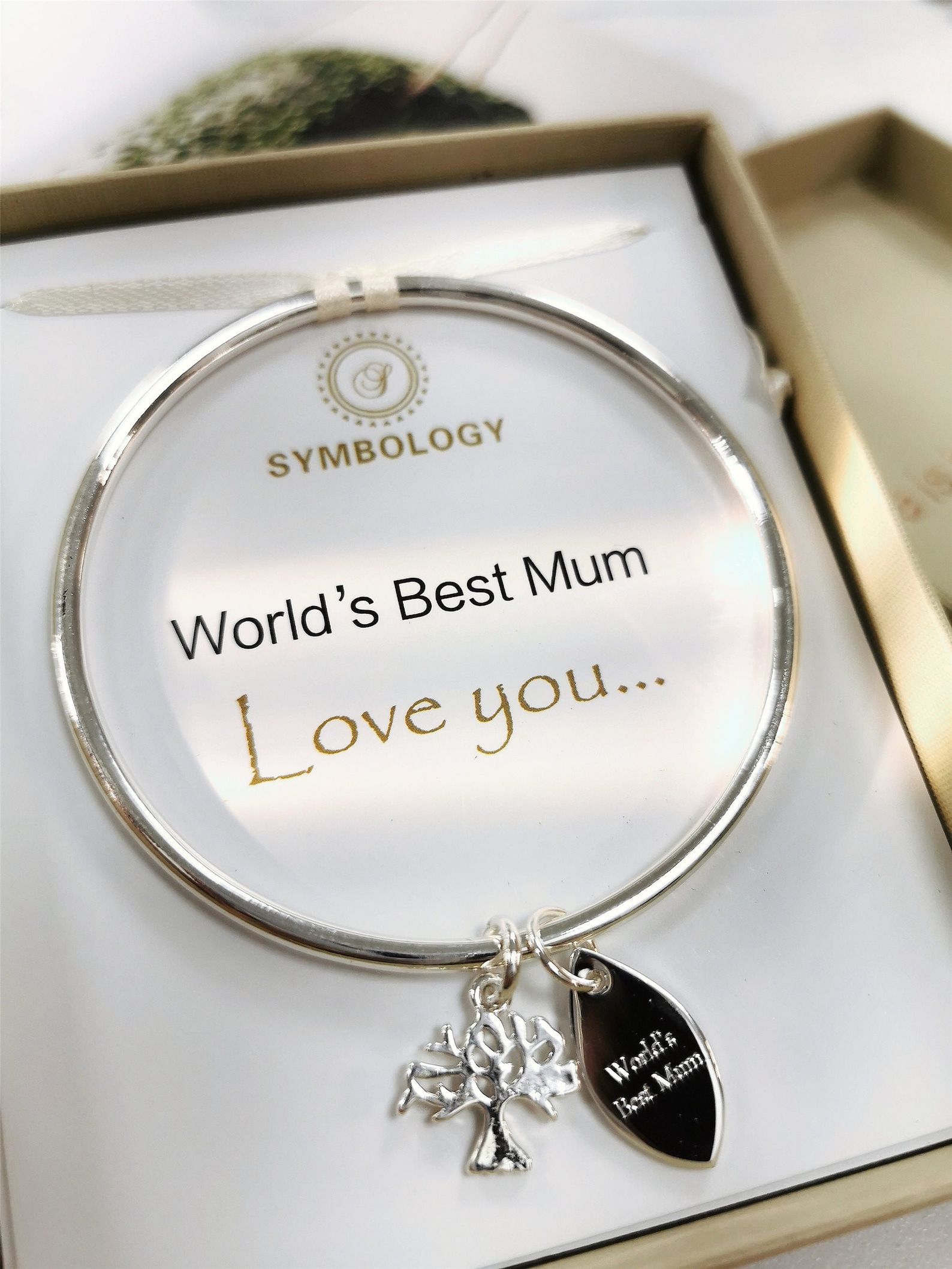 World's Best Mum Bangle With Silver Life of Tree Family Tree of ...