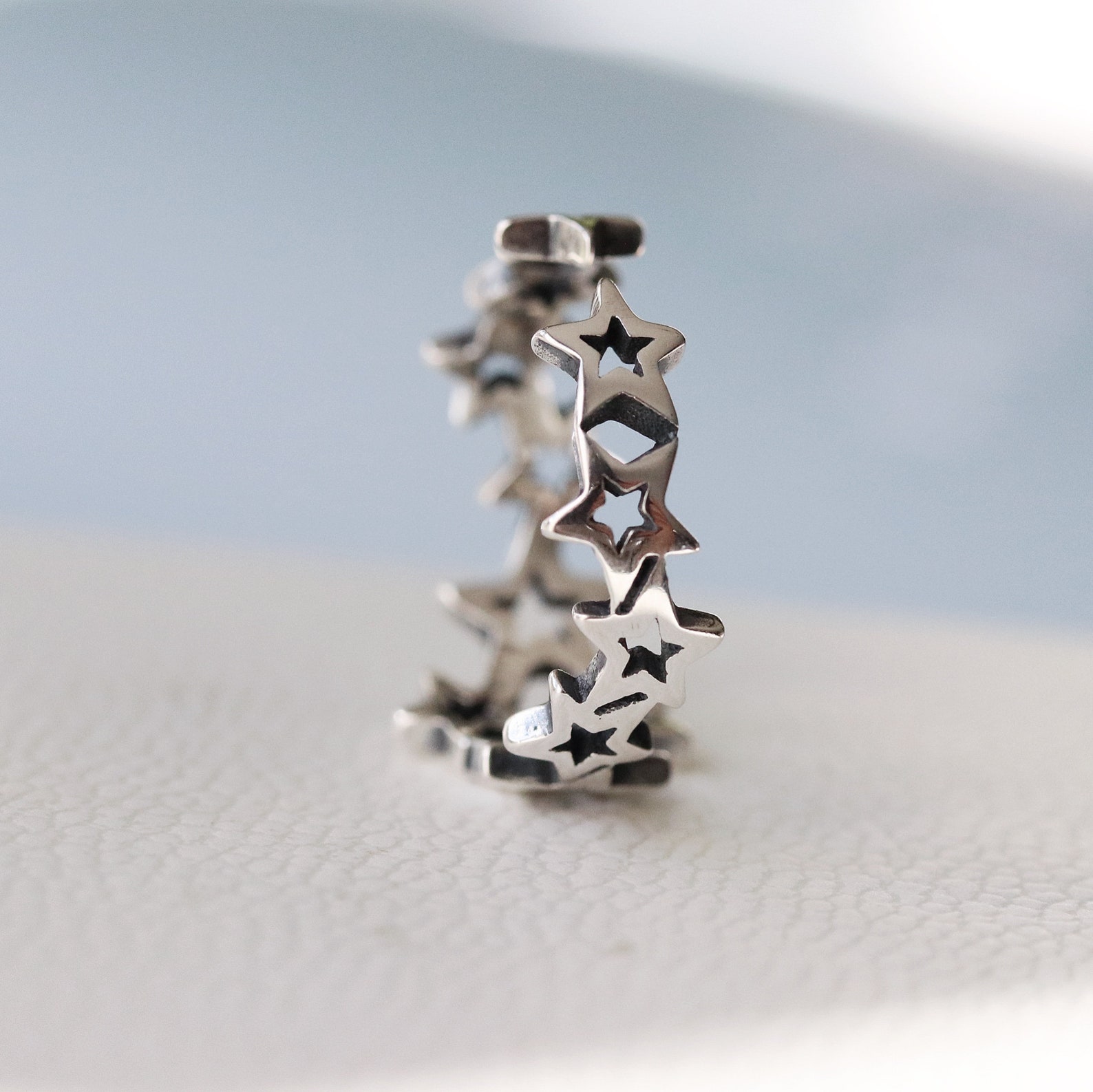 Minimalist Star Open Ring Sterling Silver – Vintage Stackable Band ...