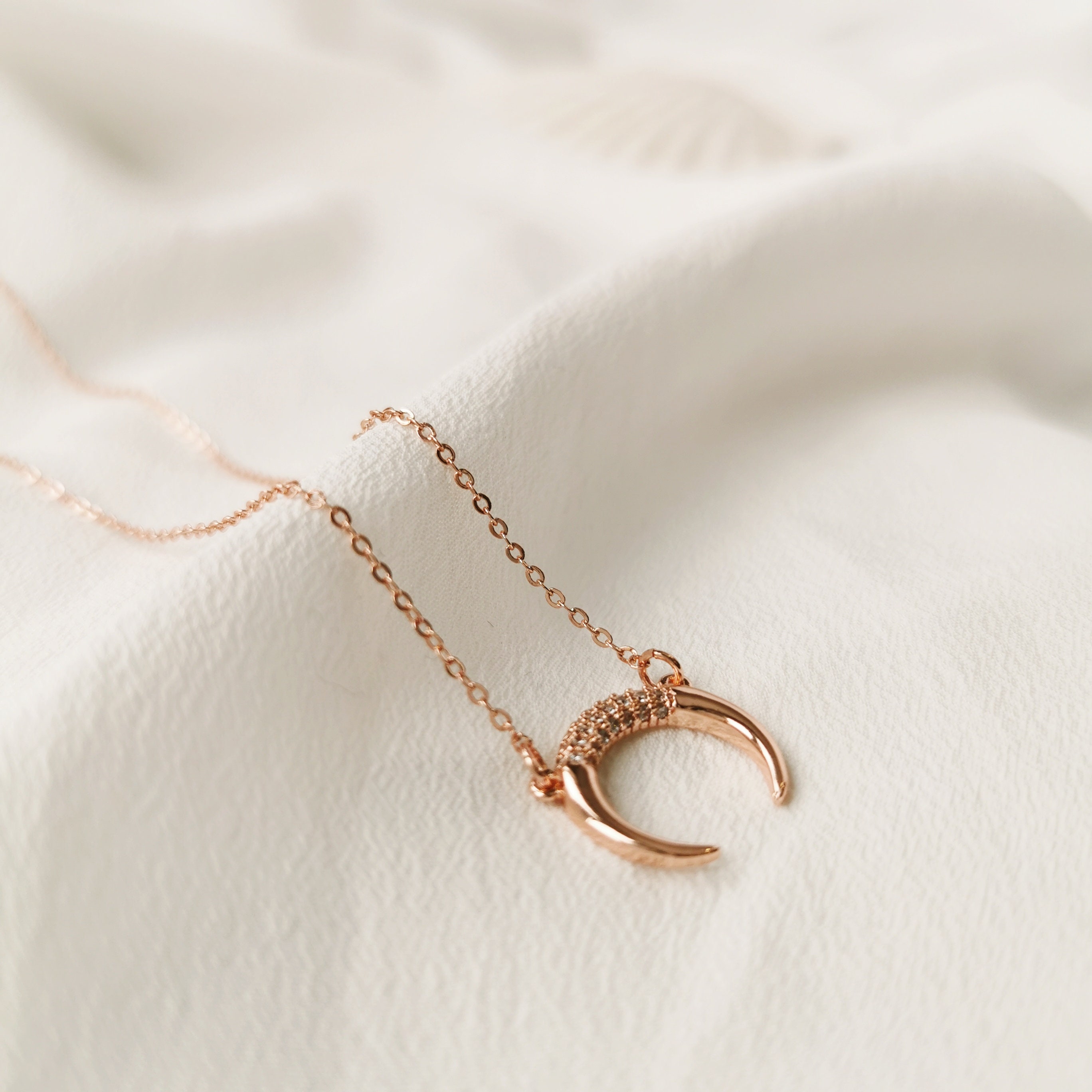 Fabulous Friends Necklace / Handcraft Crescent Moon Necklace | Etsy