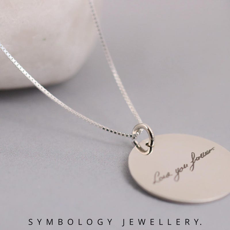 Handwritten Disc Charm - Etsy UK