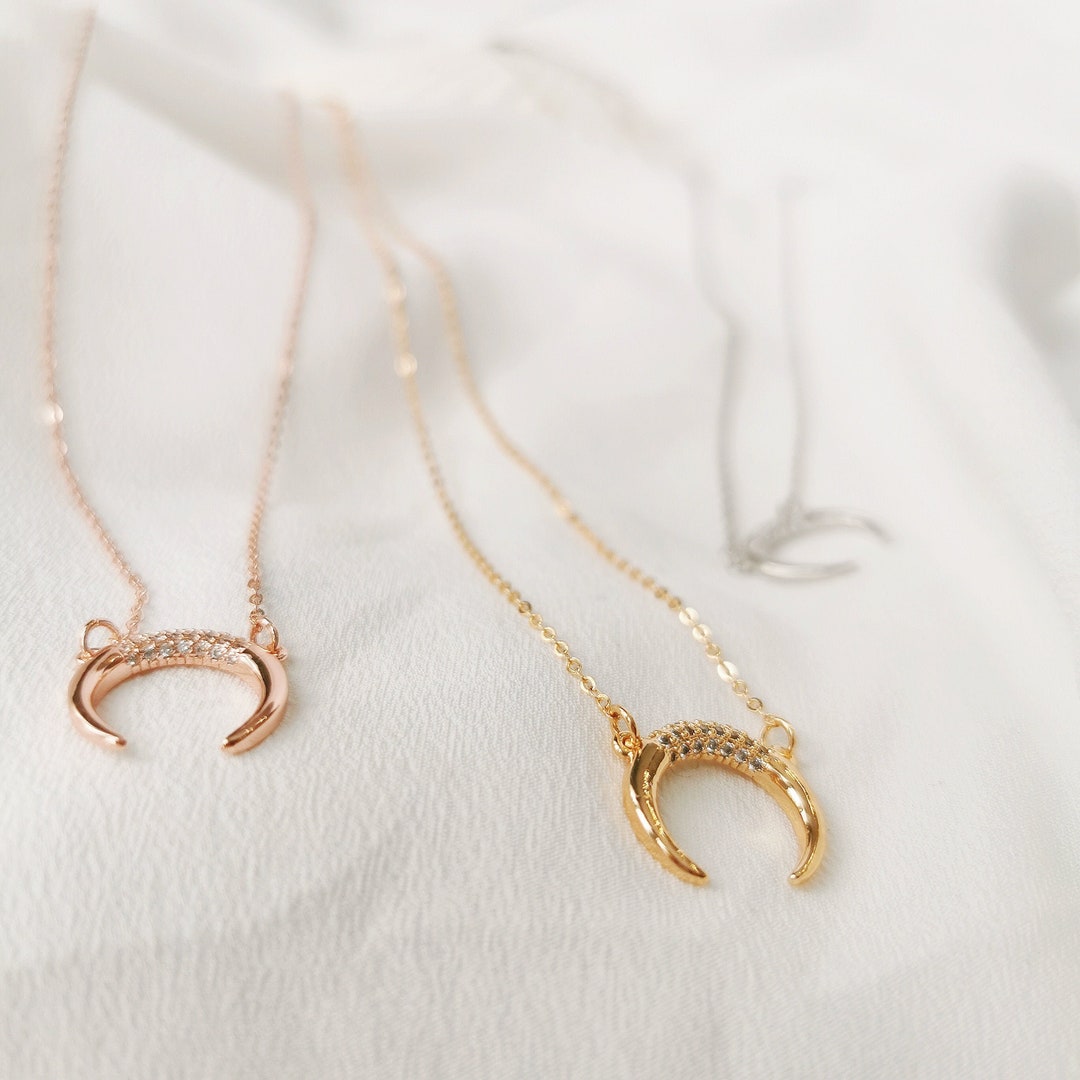 Fabulous Friends Necklace / Handcraft Crescent Moon Necklace of ...