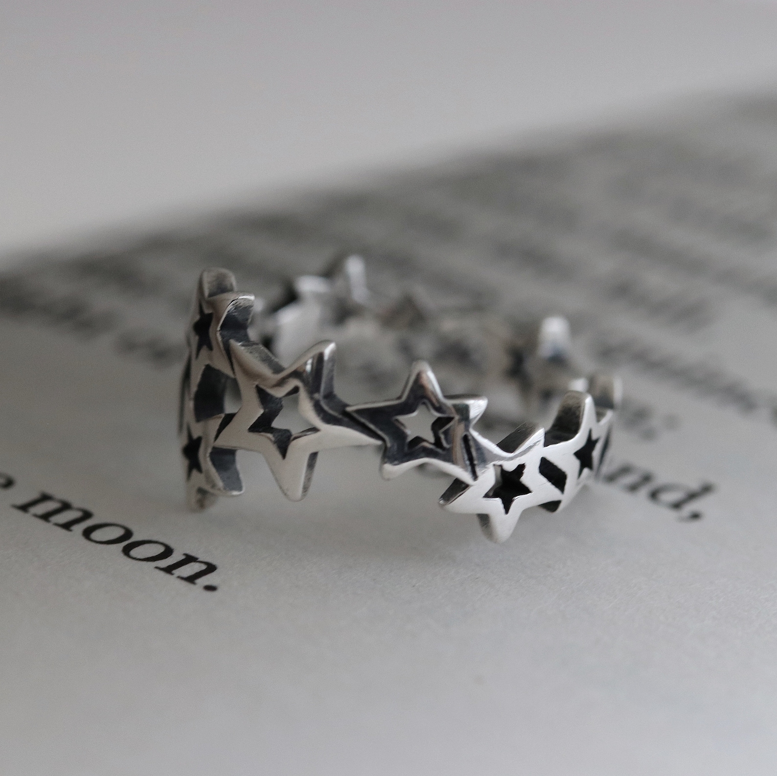 Minimalist Star Open Ring Sterling Silver – Vintage Stackable Band ...