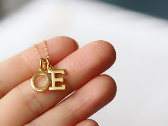 Sterling Silver Aunt Niece Necklace Gold Vermeil Initial Personalised Necklace Gold Heart Pearl Charm Necklace gift for Auntie and Niece Etsy