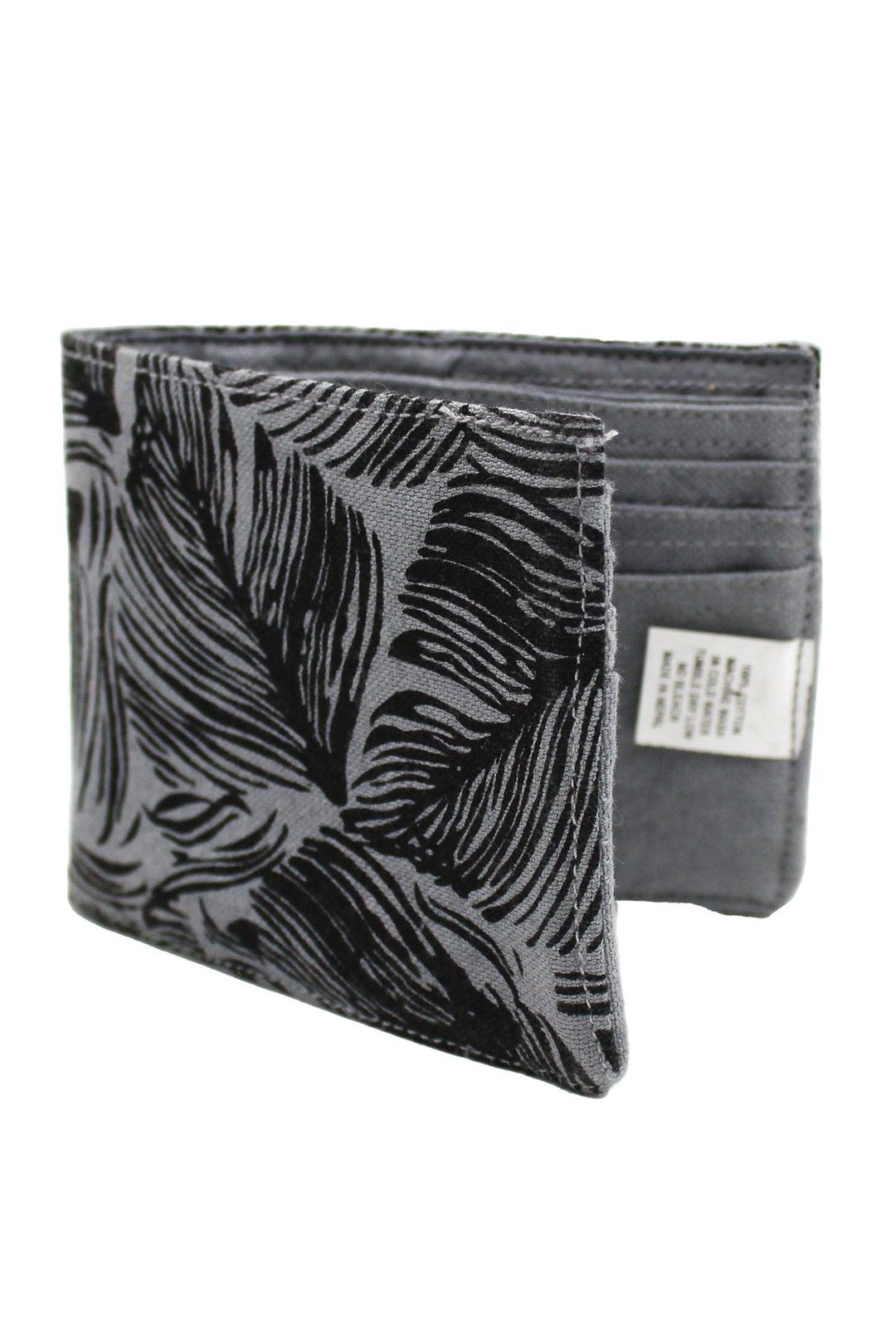 Tropical Leaf Cotton Wallet – Bifold Boho Wallet for Men & Women ...