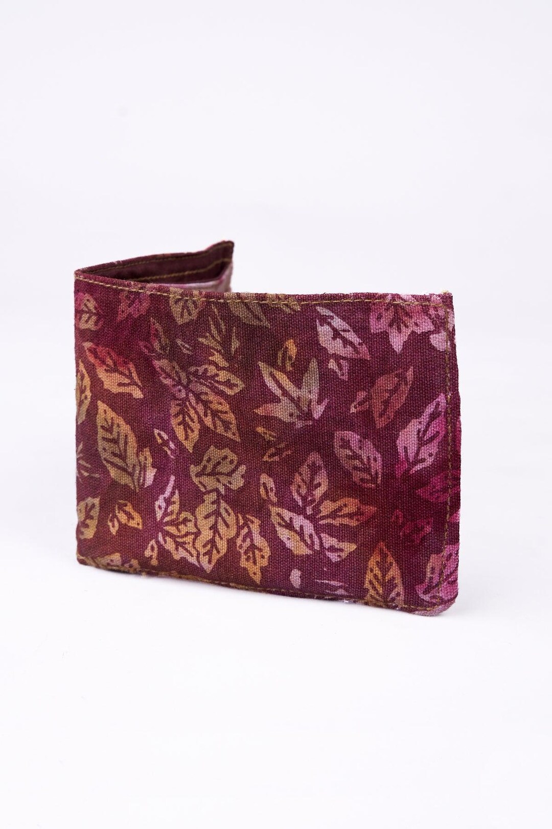 Tie Dye Leaf Cotton Wallet – Eco-friendly Boho Wallet for Cards & Cash ...