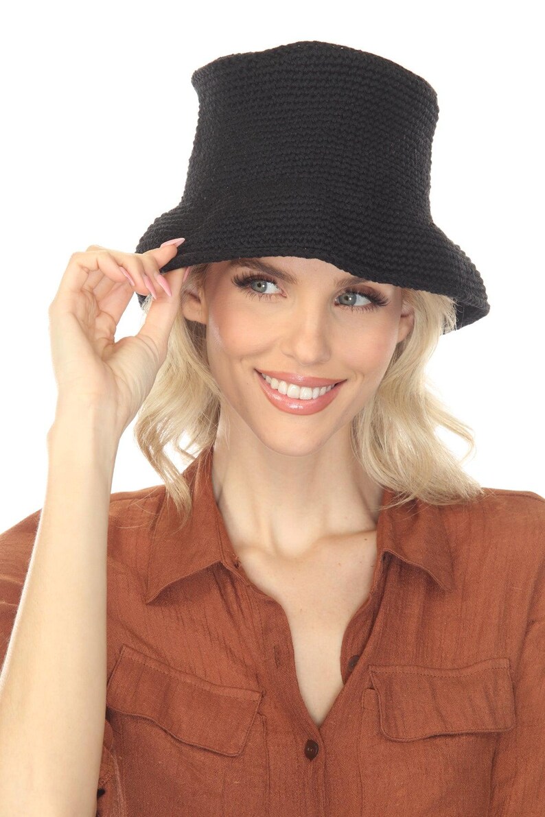 Cotton Crochet Bucket Hat - Etsy