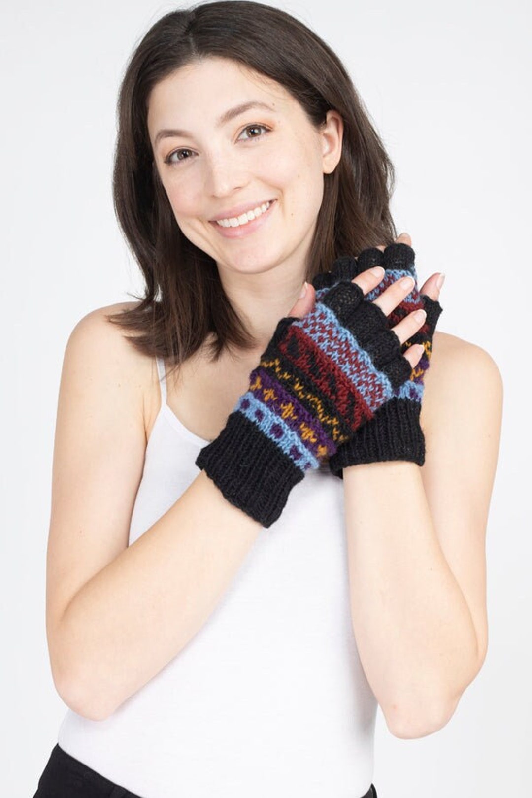 Winter Love Fingerless Wool Arm Warmers - Etsy