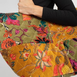 Quilted Velvet Patchwork Weekender - Etsy