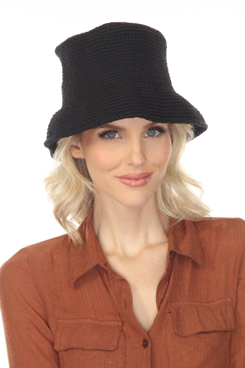 Cotton Crochet Bucket Hat - Etsy